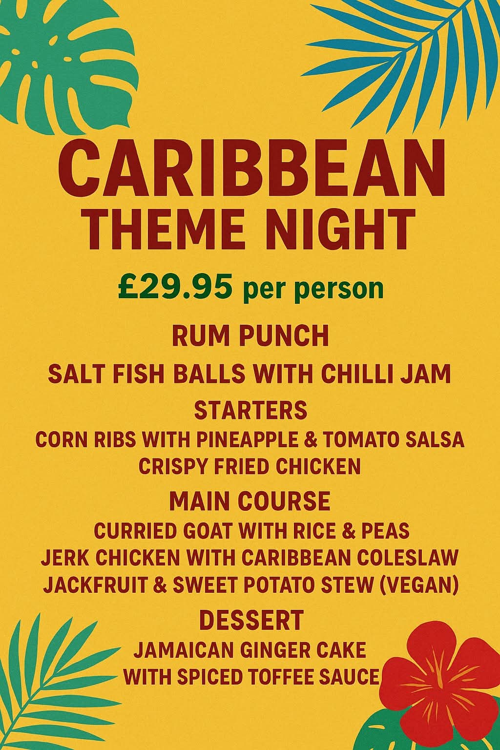 🌴 Caribbean Theme Night - The Greyhound, Haynes | What's Up ...